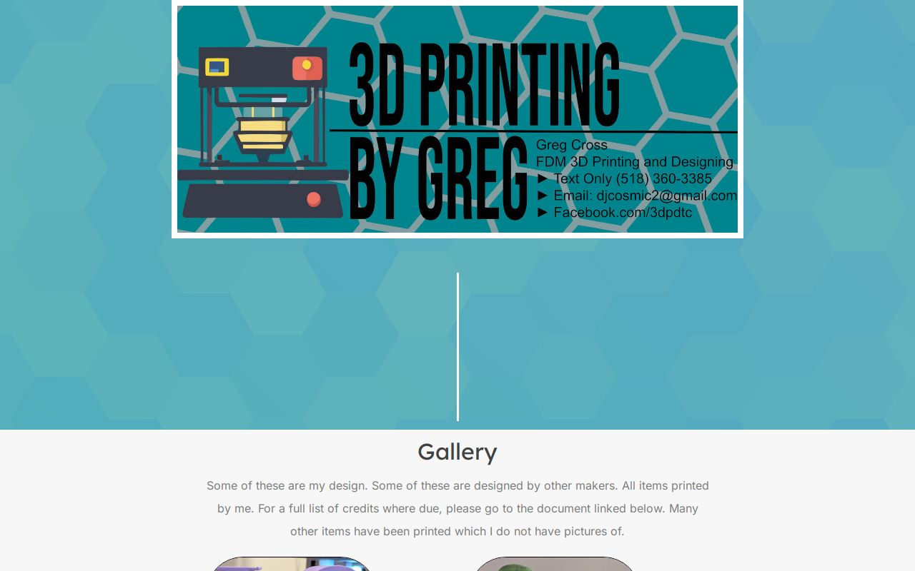 3D Printing By Greg
